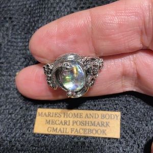 Jewelry | Snake Flower Moonstone Rainbow Iridescent Ring Jewelry Womans ...